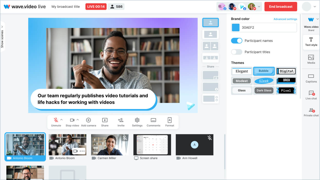 Free Online Video Conferencing & Meetings | Wave.video